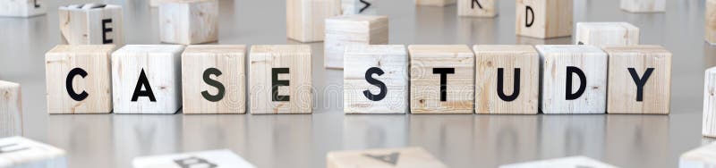 Case Study - Word on Wooden Blocks - 3D Illustration Stock Illustration ...