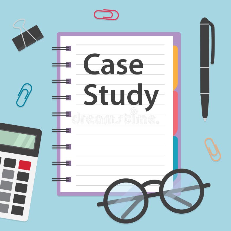 Case Study Written in Spiral Notebook Stock Vector - Illustration of ...