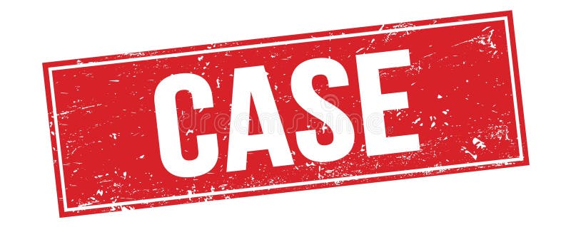 CASE Text on Red Grungy Rectangle Stamp Stock Illustration ...