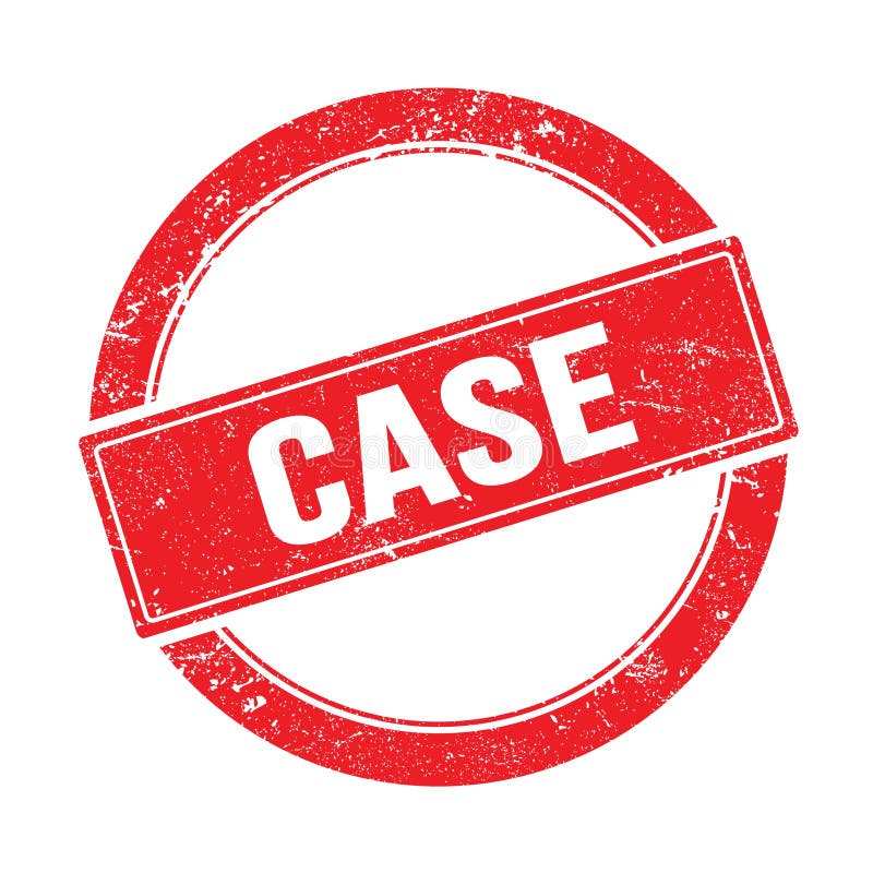 CASE Text on Red Brown Ribbon Stamp Stock Illustration - Illustration ...