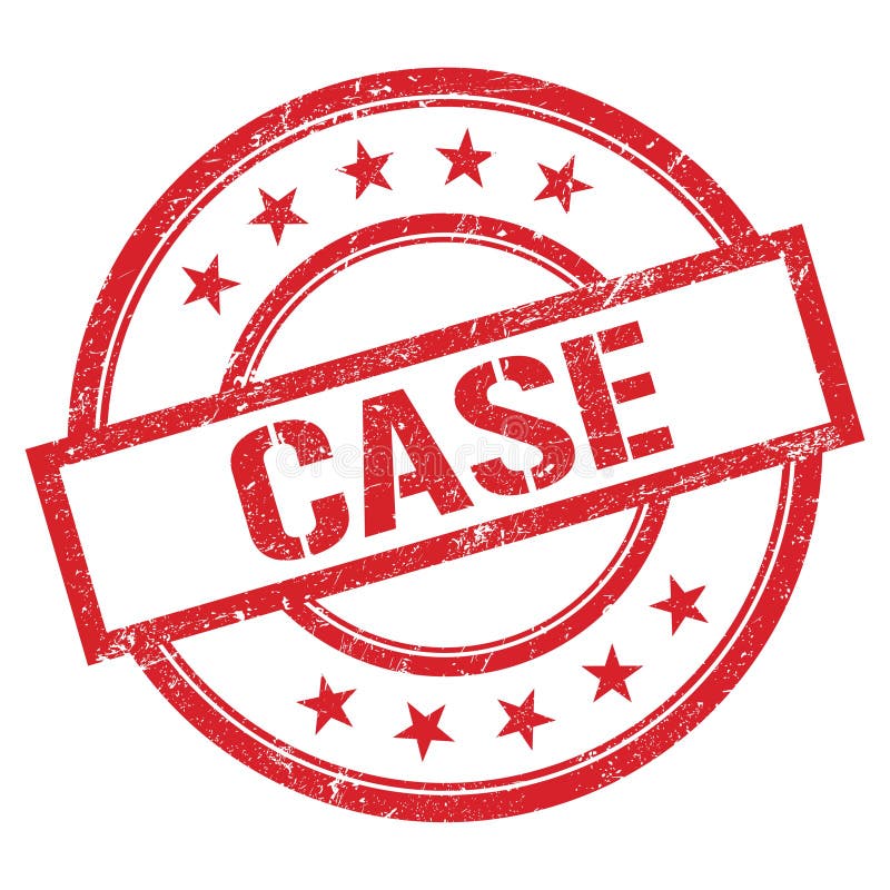 CASE Text Written on Red Vintage Stamp Stock Illustration ...