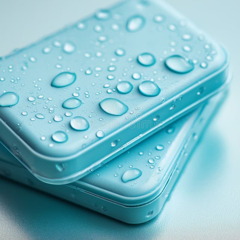 The Case, Which is Square, Contains Two Pink Objects. Stock Image ...