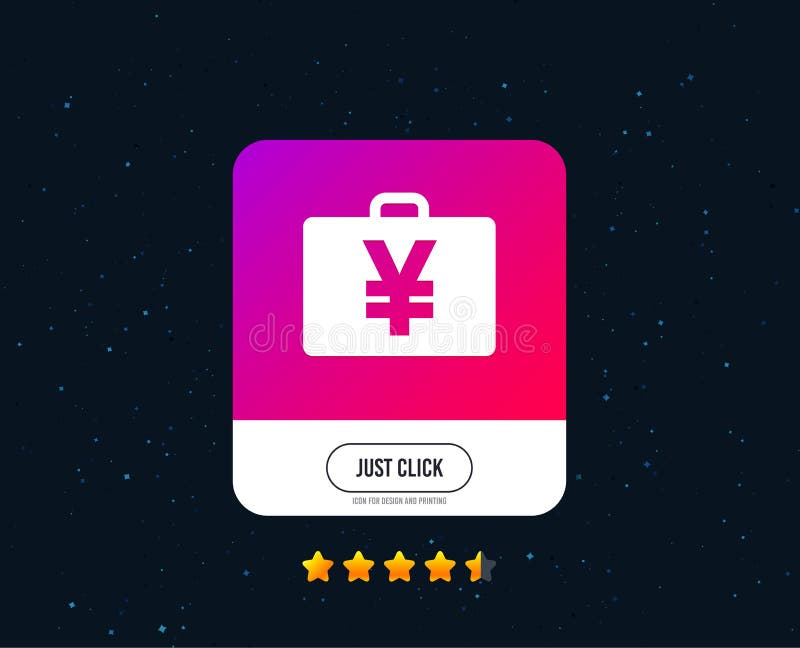 Case with Yen JPY Sign. Briefcase Button. Vector Stock Vector ...