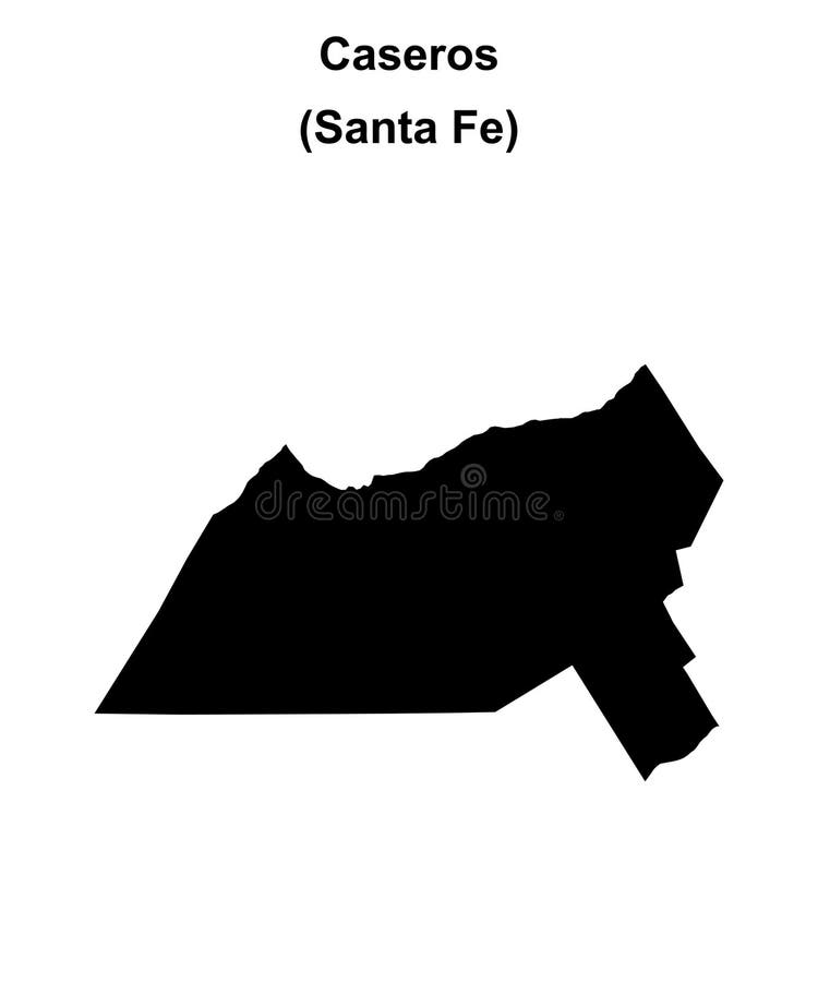 Caseros outline map stock vector. Illustration of boundary - 380513009