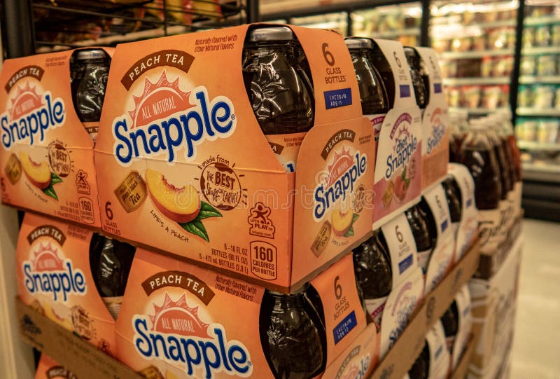 Cases of Snapple Iced Tea editorial stock image. Image of shopping ...