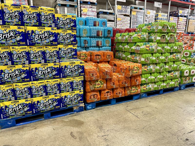 Various Flavors of Bottled Tea and Drinks Editorial Stock Photo - Image ...