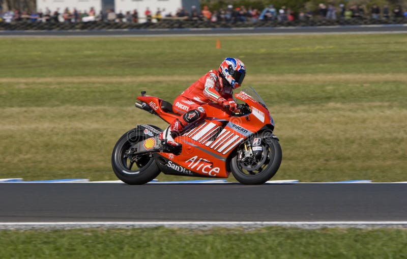 Casey Stoner, the Winner of MotoGP 2008 Race Editorial Stock Image ...