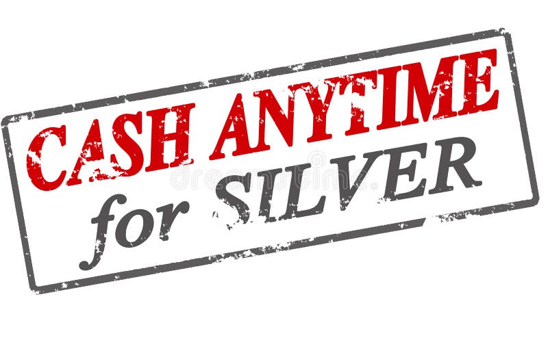 Cash anytime for silver stock illustration. Illustration of grungy ...