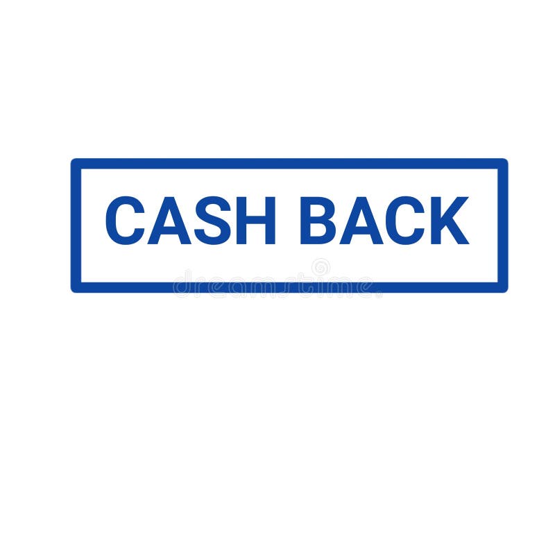 CASH BACK BLUE TEXT SIGN stock illustration. Illustration of multimedia ...