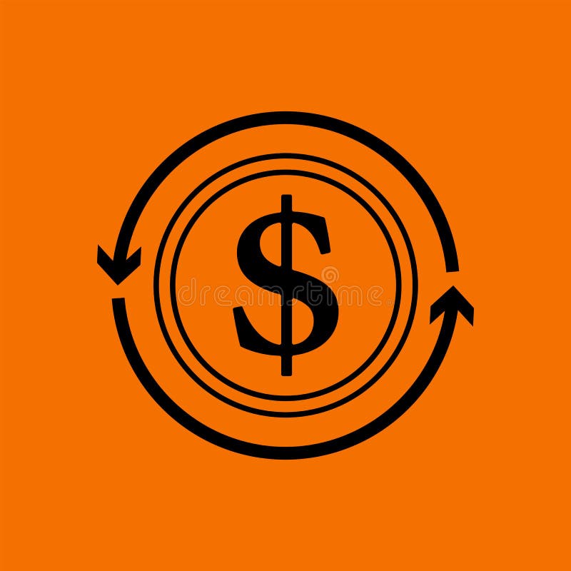 Cash Back Coin Icon stock vector. Illustration of return - 209862432