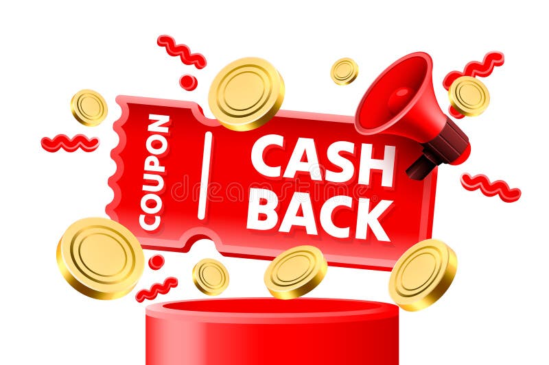 Cash Back Coupon, Financial Payment Label. Vector Illustration Stock ...