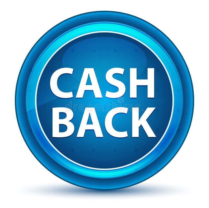 Cash Back Eyeball Blue Round Button Stock Illustration - Illustration ...