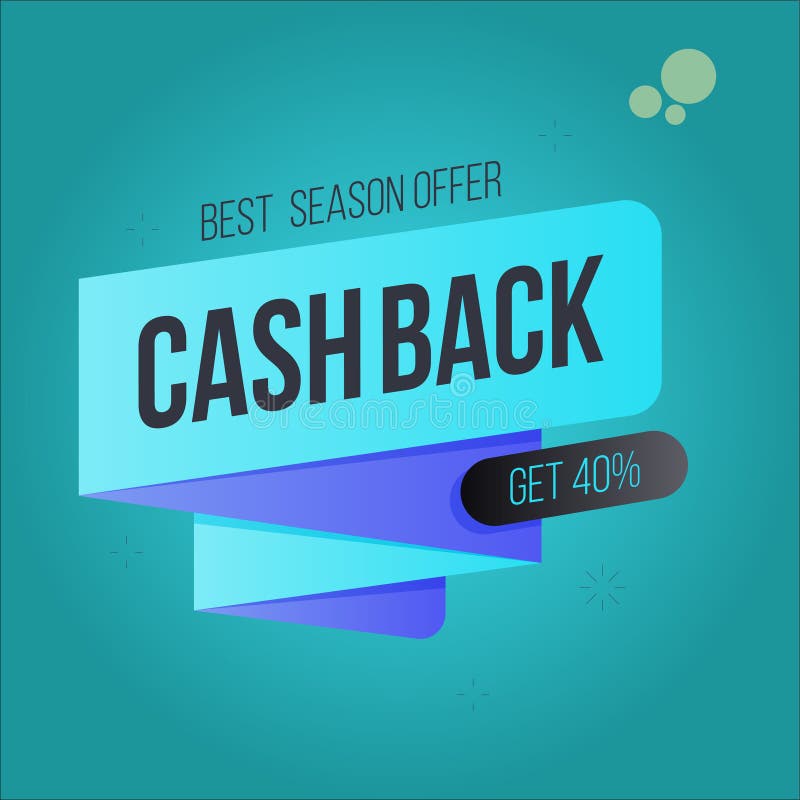 Cash Back Marketing Label Vector Design Stock Vector - Illustration of ...