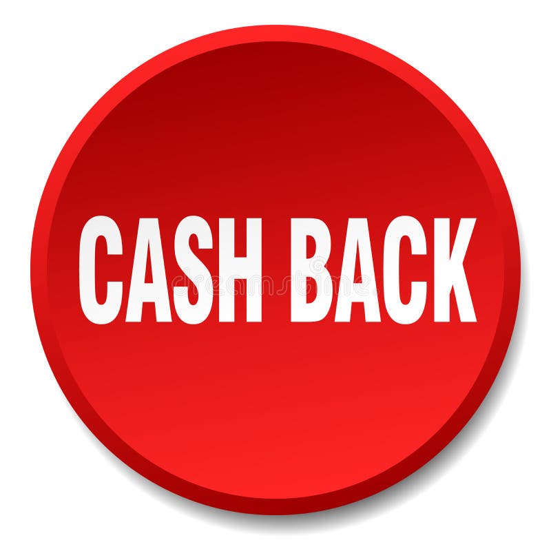 Cash back button stock vector. Illustration of sign - 122781247