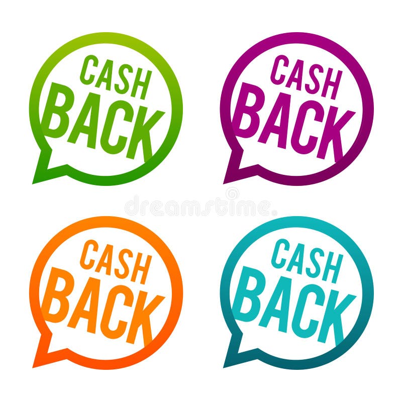 Cash Back Round Buttons. Circle Eps10 Vector. Stock Vector ...