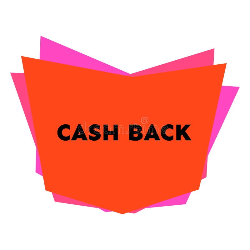 Cash Back Sticker with Abstract Colorful Geometric Forms Stock Vector ...