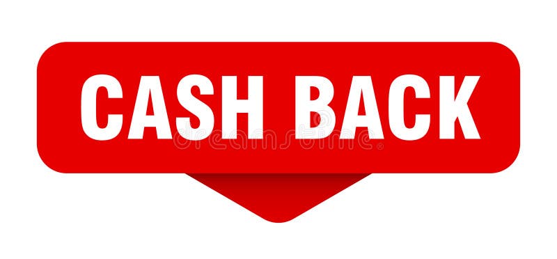 Cash back sticker. stock vector. Illustration of notice - 153875798