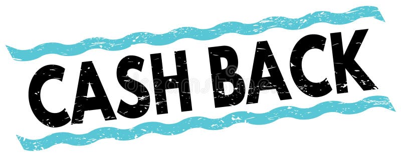 CASH BACK Text on Blue-black Lines Stamp Sign Stock Illustration ...