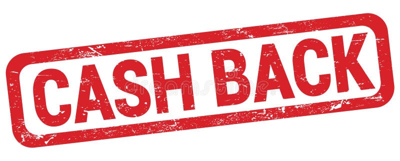 CASH BACK Text Written on Red Rectangle Stamp Stock Illustration ...