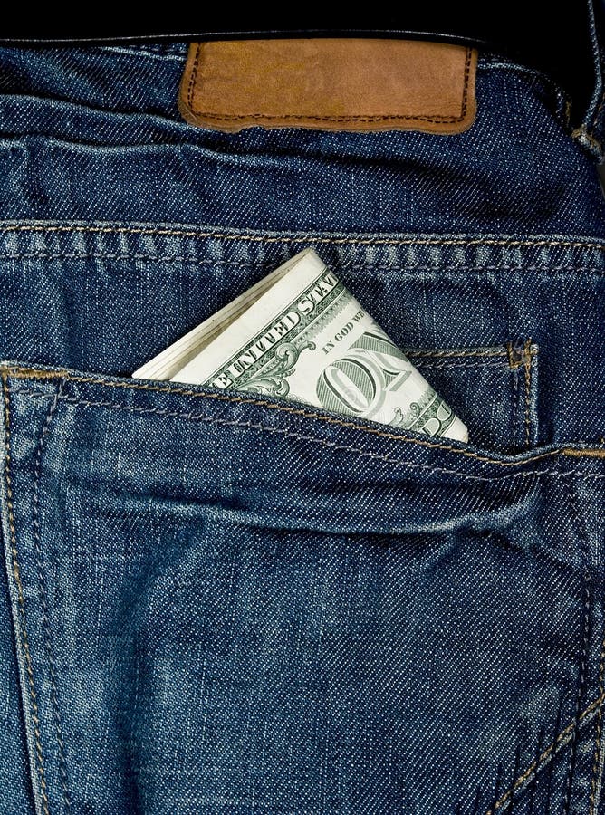 Cash on pocket stock photo. Image of dollar, beautiful - 49051366