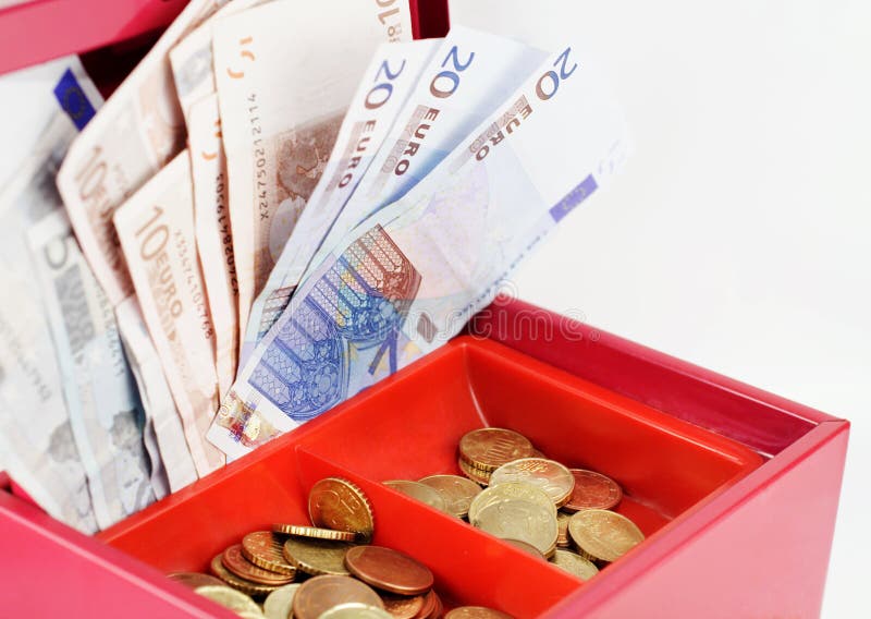 Cash-box stock image. Image of overview, space, earnings - 4686467