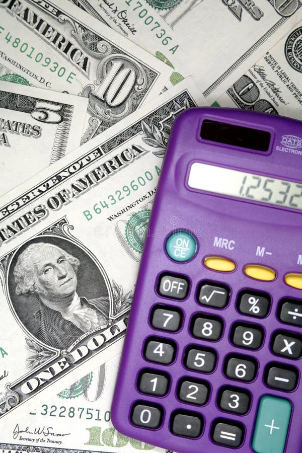 Money, Bills, & Calculator Stock Image - Image of miscalculate, donate ...