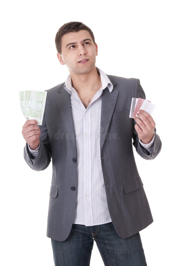Cash or card stock photo. Image of currency, cash, hand - 20035826