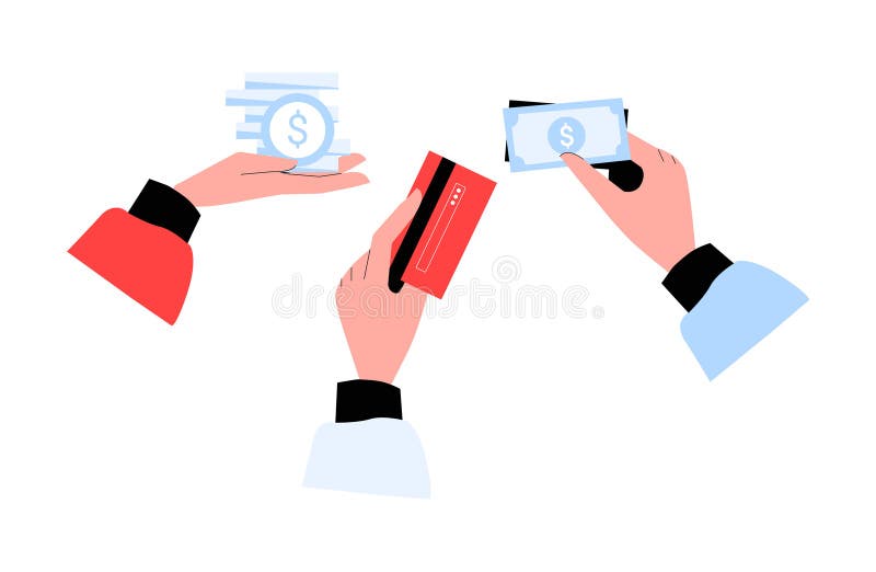 Cash, Card, and Digital Payment Options Representing Financial Transactions and Payment Methods ...