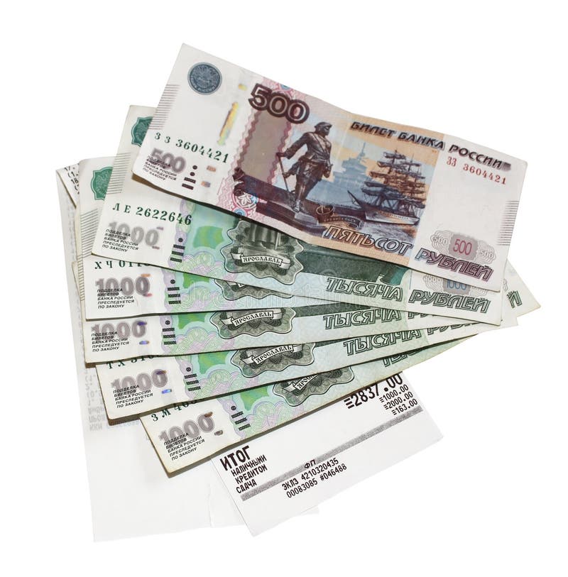 Cash the Check and Russian Rubles Stock Image - Image of food, store ...
