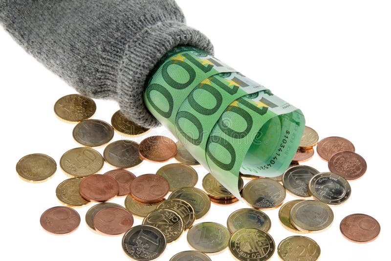 Cash and Coins in Sock stock image. Image of money, indoors - 11861027