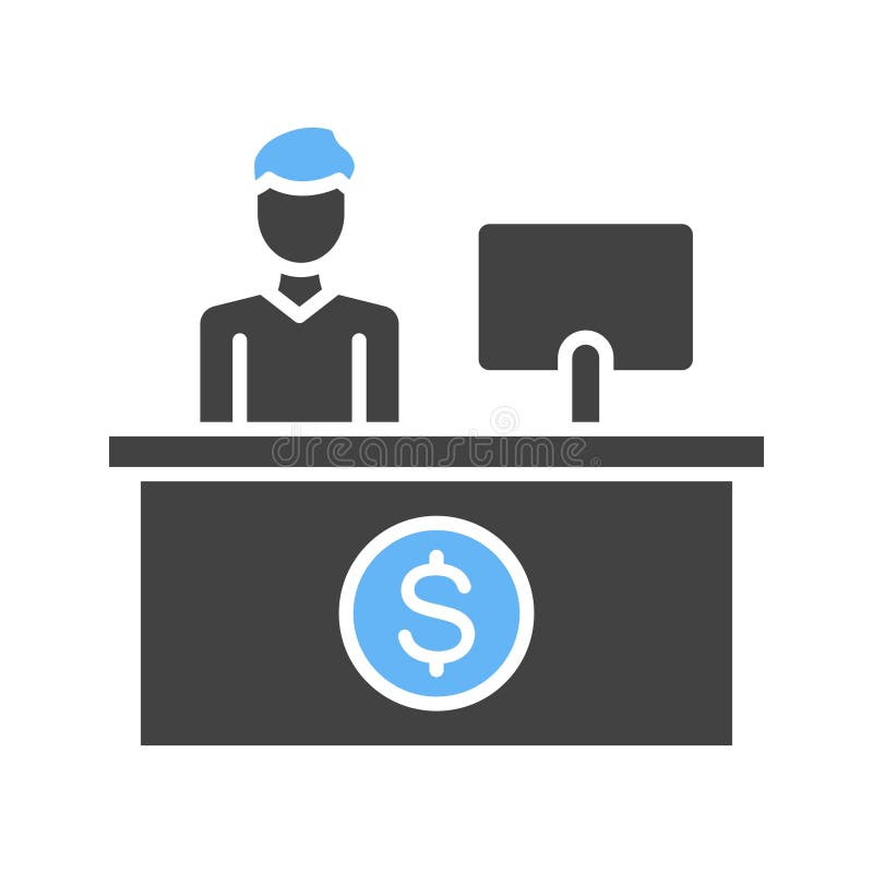 Cash Counter Icon Vector Image. Stock Vector - Illustration of isolated ...