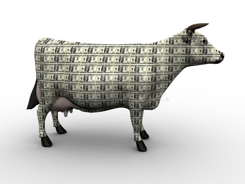 Cashcow Dollar stock illustration. Illustration of paper - 42093