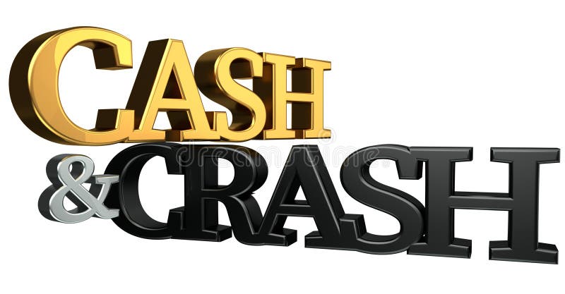 Cash and Crash 3d Rendering Stock Illustration - Illustration of value ...
