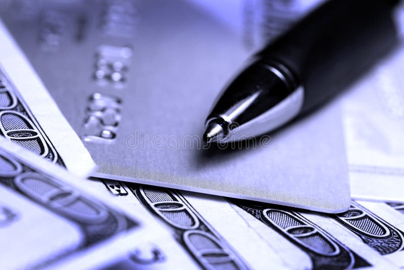 Cash and Credit Card stock image. Image of dollars, payments - 6979663
