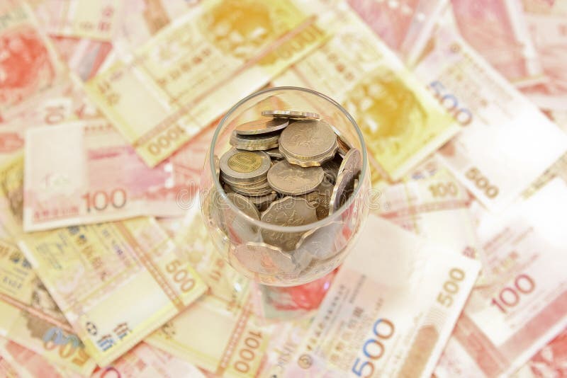 Cash Cup stock image. Image of lion, dollar, yellow, stack - 13579097