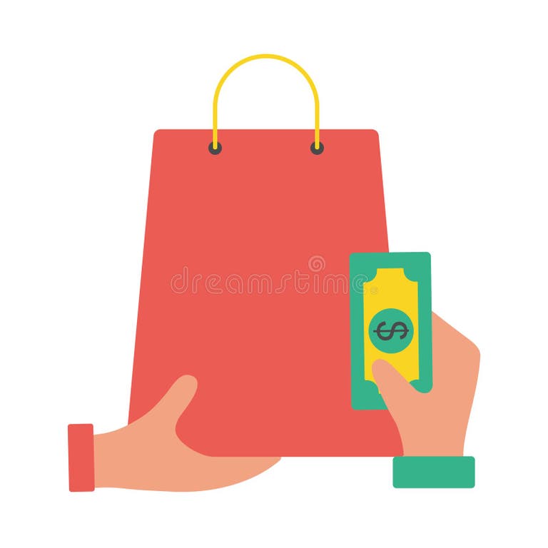 Cash on Delivery Package Transaction Stock Illustration - Illustration ...