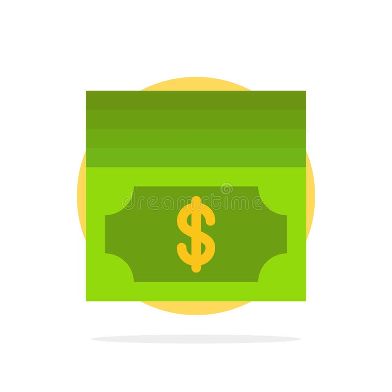 Cash, Dollar, Money Abstract Circle Background Flat Color Icon Stock ...