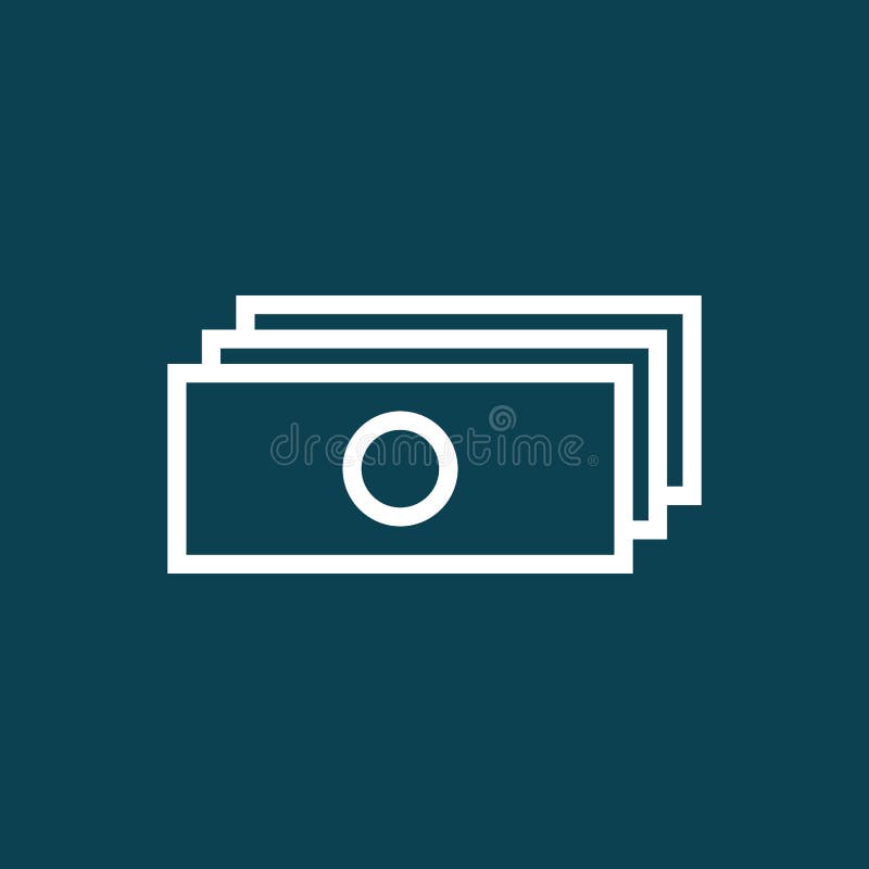 Cash, Dollar, Money Icon On Blue Background Stock Illustration ...