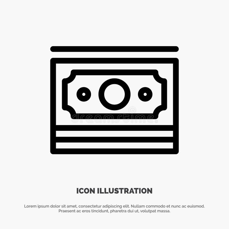 Cash, Dollar, Money, Motivation Line Icon Vector Stock Vector ...