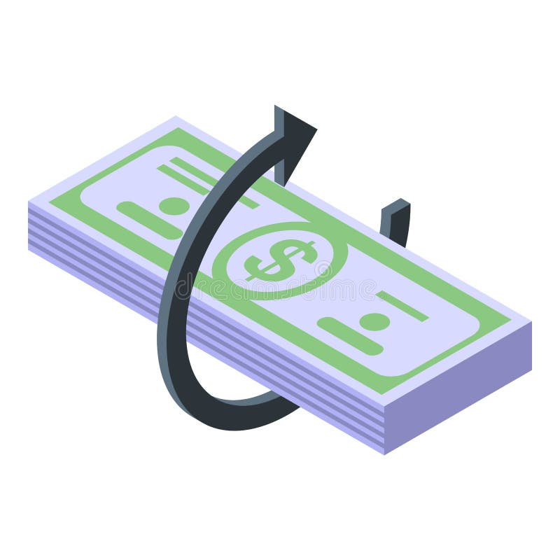 Cash Exchange Icon, Outline Style Stock Vector - Illustration of money ...