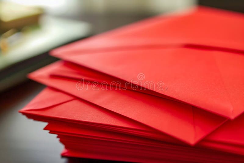 Cash Filled Envelope on Office Desk. Generative Ai Stock Illustration ...