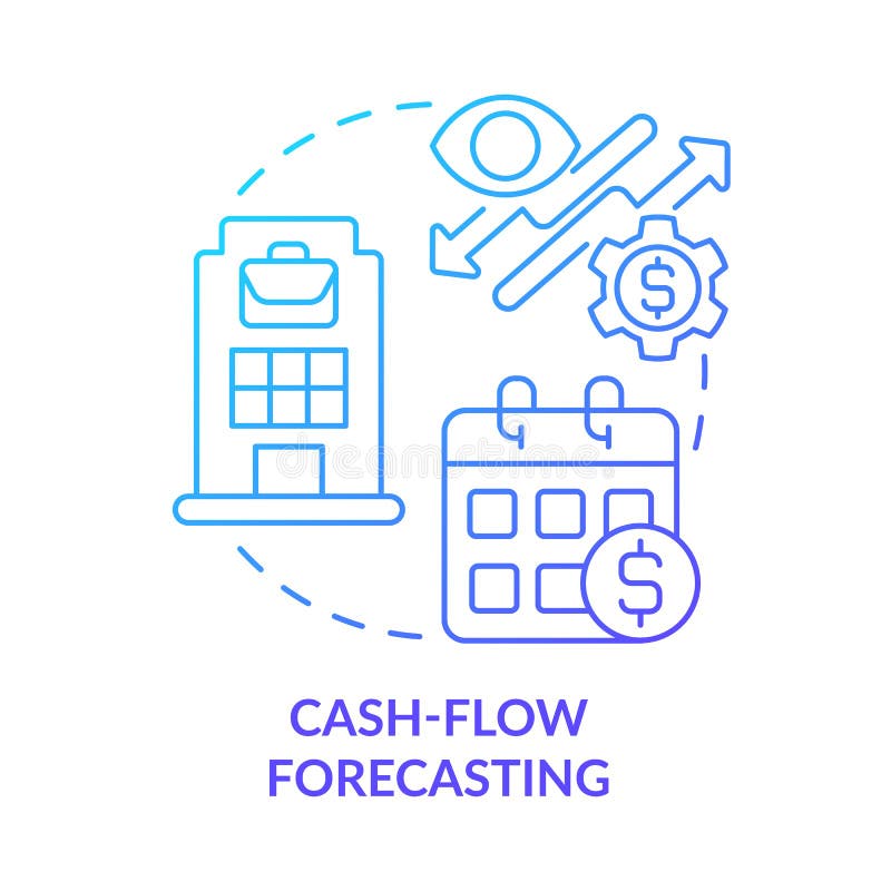 Cash-flow Forecasting Blue Gradient Concept Icon Stock Vector ... Cash-flow Forecasting Blue Gradient Concept Icon Stock Vector ...