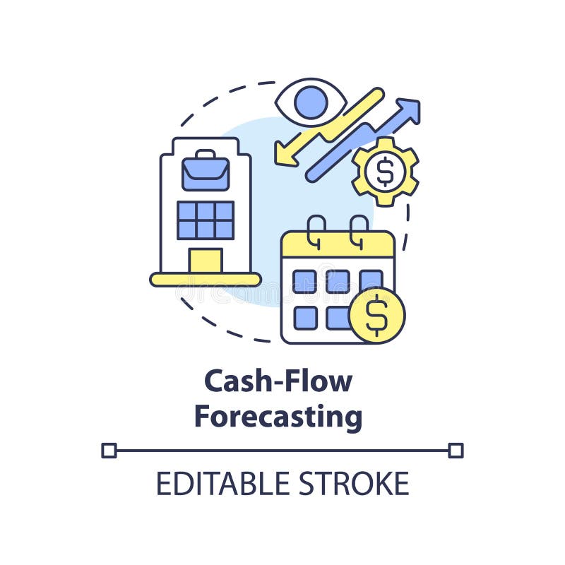Cash-flow Forecasting Concept Icon Stock Illustration - Illustration of ...