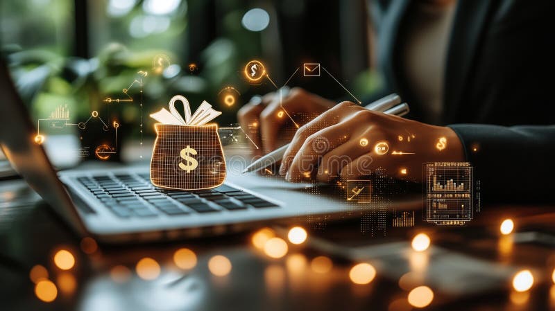 Cash Flow Network. Money Concept Stock Image - Image of cybersecurity ...