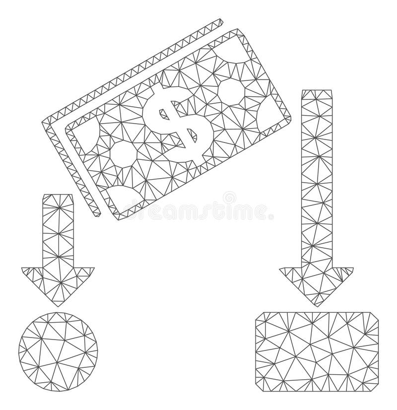 Cash Flow Polygonal Frame Vector Mesh Illustration Stock Vector ...