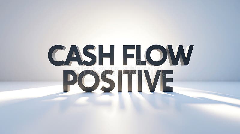 Cash Flow Positive Statement on a Minimalistic Background with Shadows ...