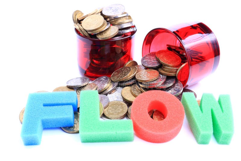 Cash flow stock image. Image of flow, stack, coins, monetary - 34260651