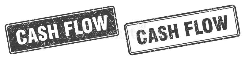 Cash Flow Stamp Set. Cash Flow Square Grunge Sign Stock Vector ...