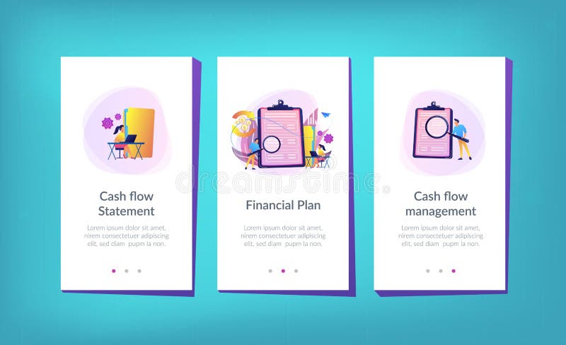 Cash Flow Statement App Interface Template. Stock Vector - Illustration ...