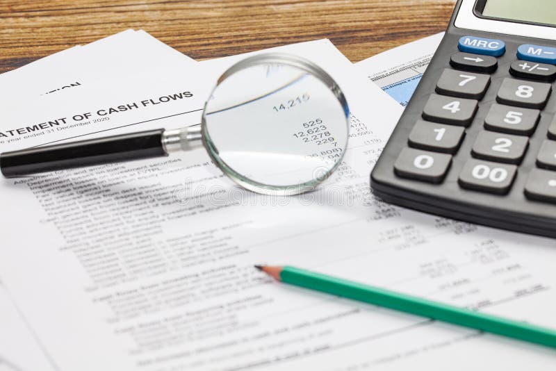 Cash Flow Statement with Calculator Stock Photo - Image of financial ...